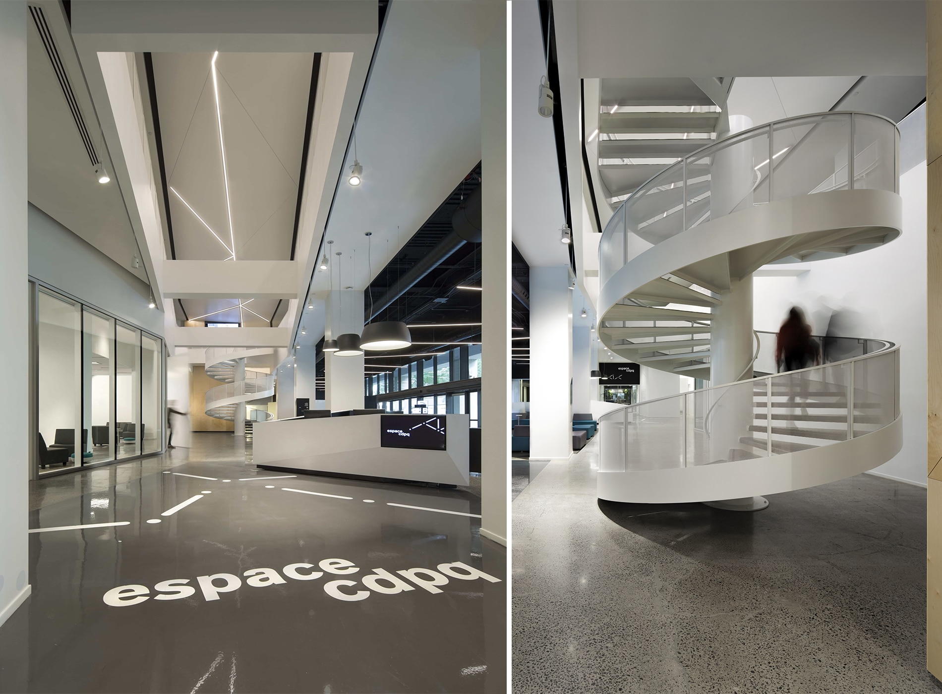 Espace CDPQ - Architectural Stairway | ELEMA - Structural Engineering Firm